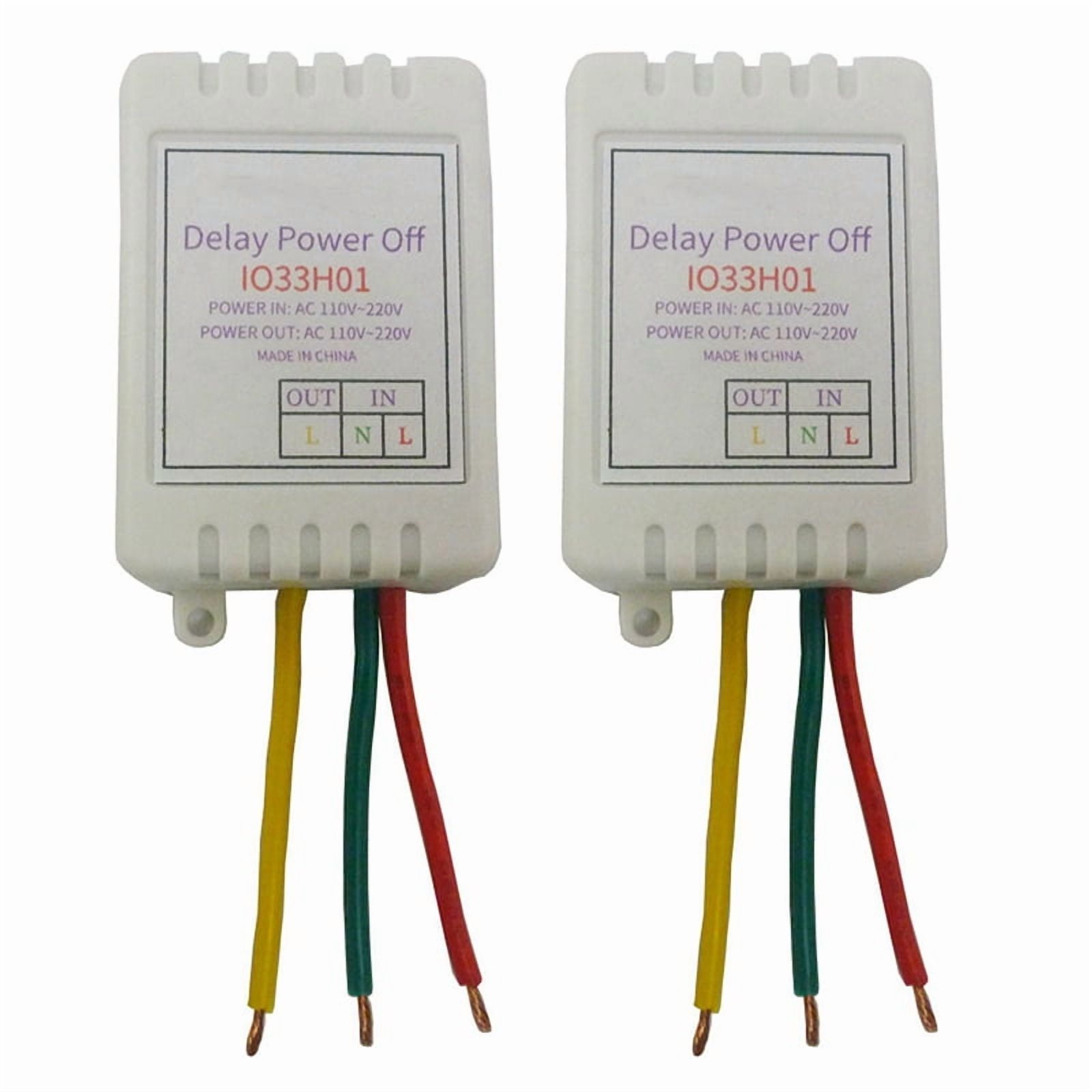 2PCS 1-480Min Timer Adjustable Disconnect Delay Controller AC 110V 220V Power-on Delay OFF Relay ...
