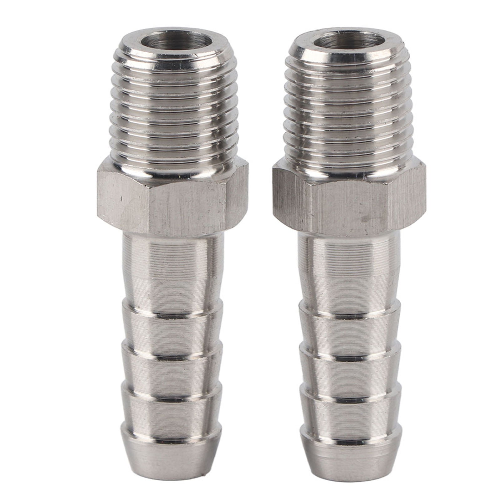 Njide 2PCS 1/4in Stainless Steel BSPT Male Thread Connector Barb Joint ...