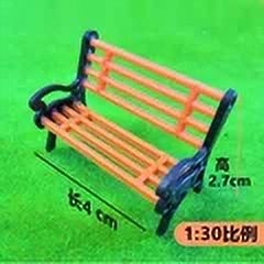 2PCS 1/87 HO Scale Model Bench Model Park Street Seats Bench Miniature ...