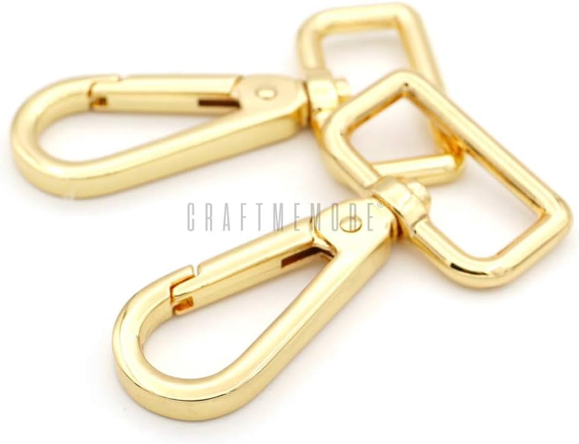 2PCS 1 Inch Push Gate Snap Hooks Metal Swivel Lobster Claw Clasp Purse ...