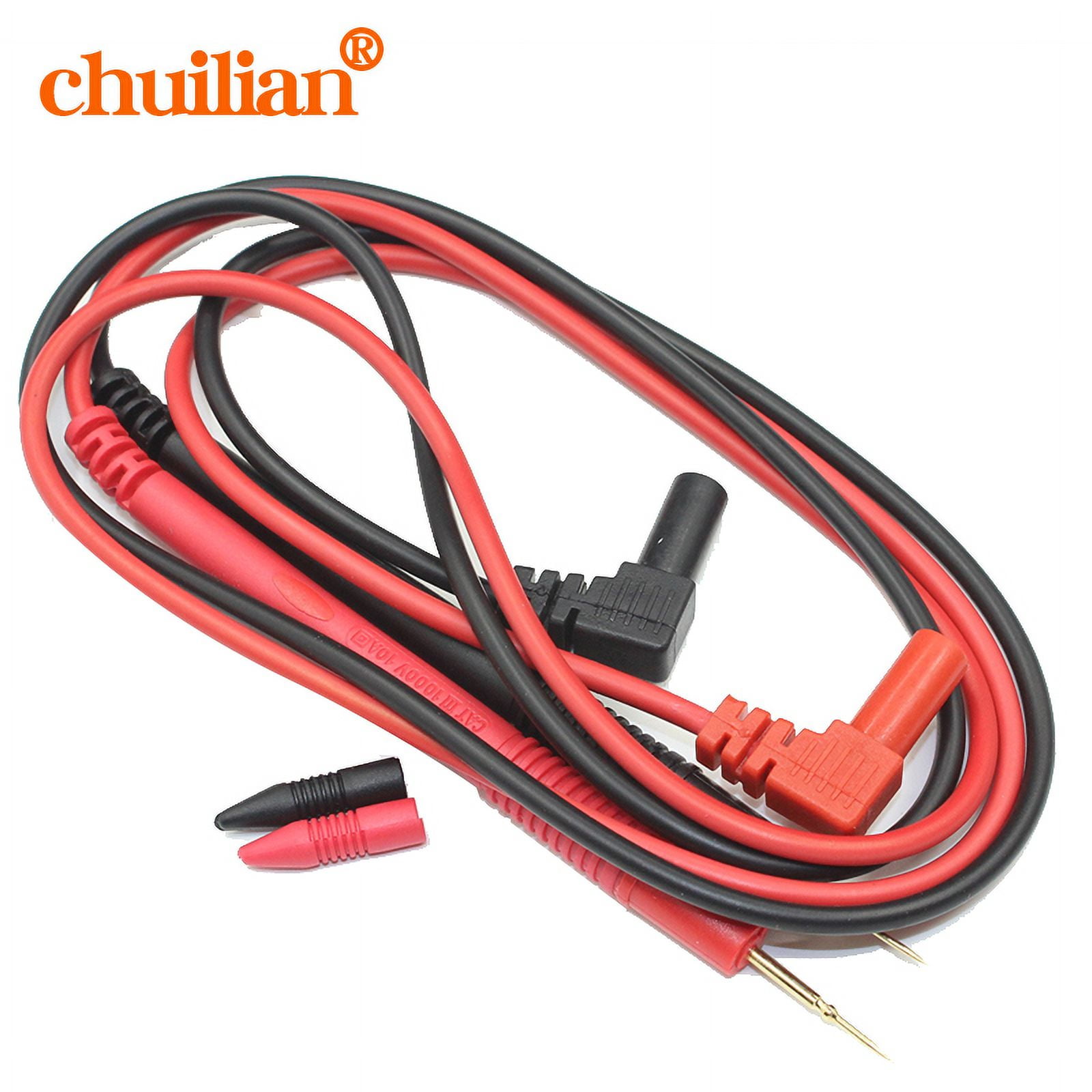 2PCS (1 Red &1 Black) 90cm 1000V 10A Multi Meter lead / Very pointed ...