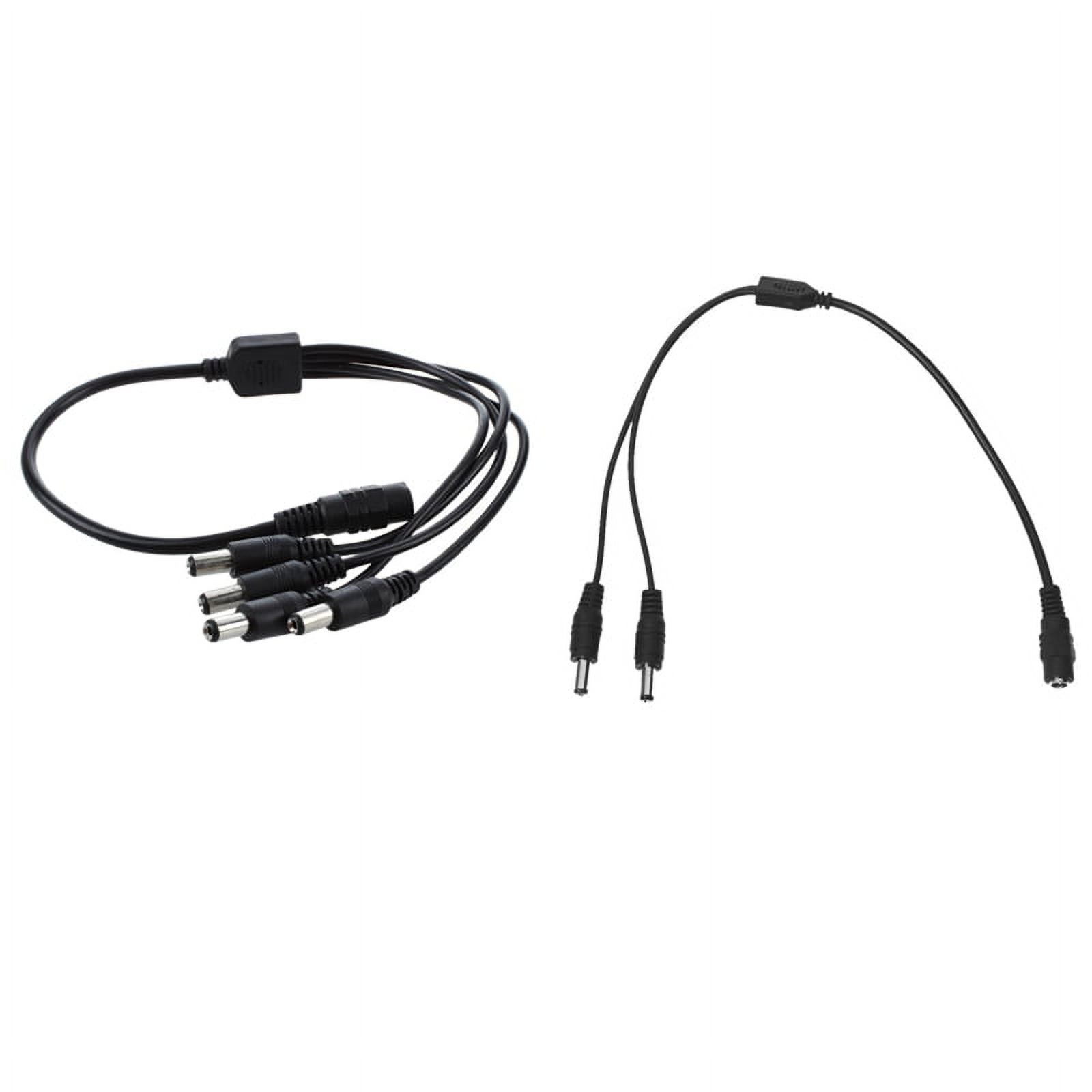 2PCS 1 to 4 DC 4-Port Splitter Adapter Cable with 30cm 1 Female to 2 ...