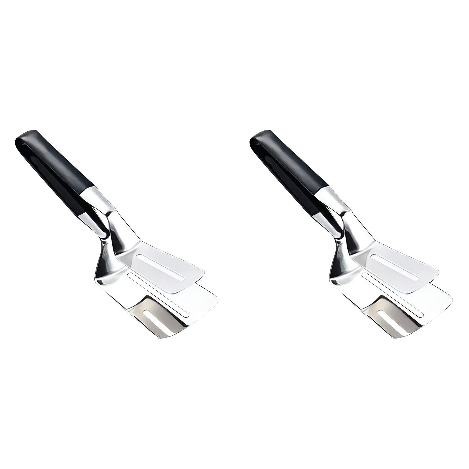 2PCS 10.24in Stainless Steel Grill Clamp Black, Double-Sided Spatula ...