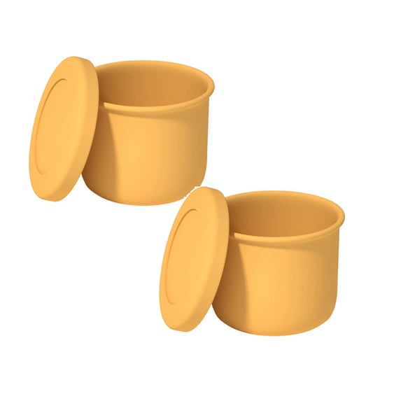 2PCS 10 OZ Silicone Food Storage Container with Lid Round Portable ...