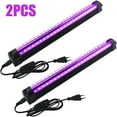 2PCS 10W UV Black Light Lamp, Small LED Glow in Dark Ultraviolet Tube, 395nm for Halloween, Club ...