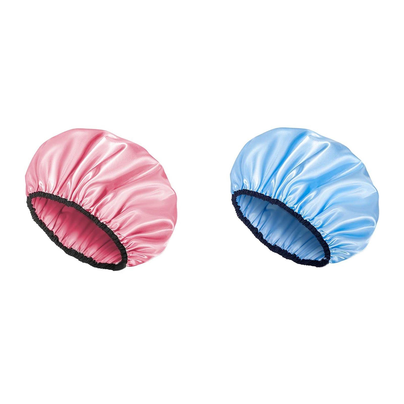 2PCS 11.42" Waterproof Adjustable Shower Cap for Women and Men, Double ...