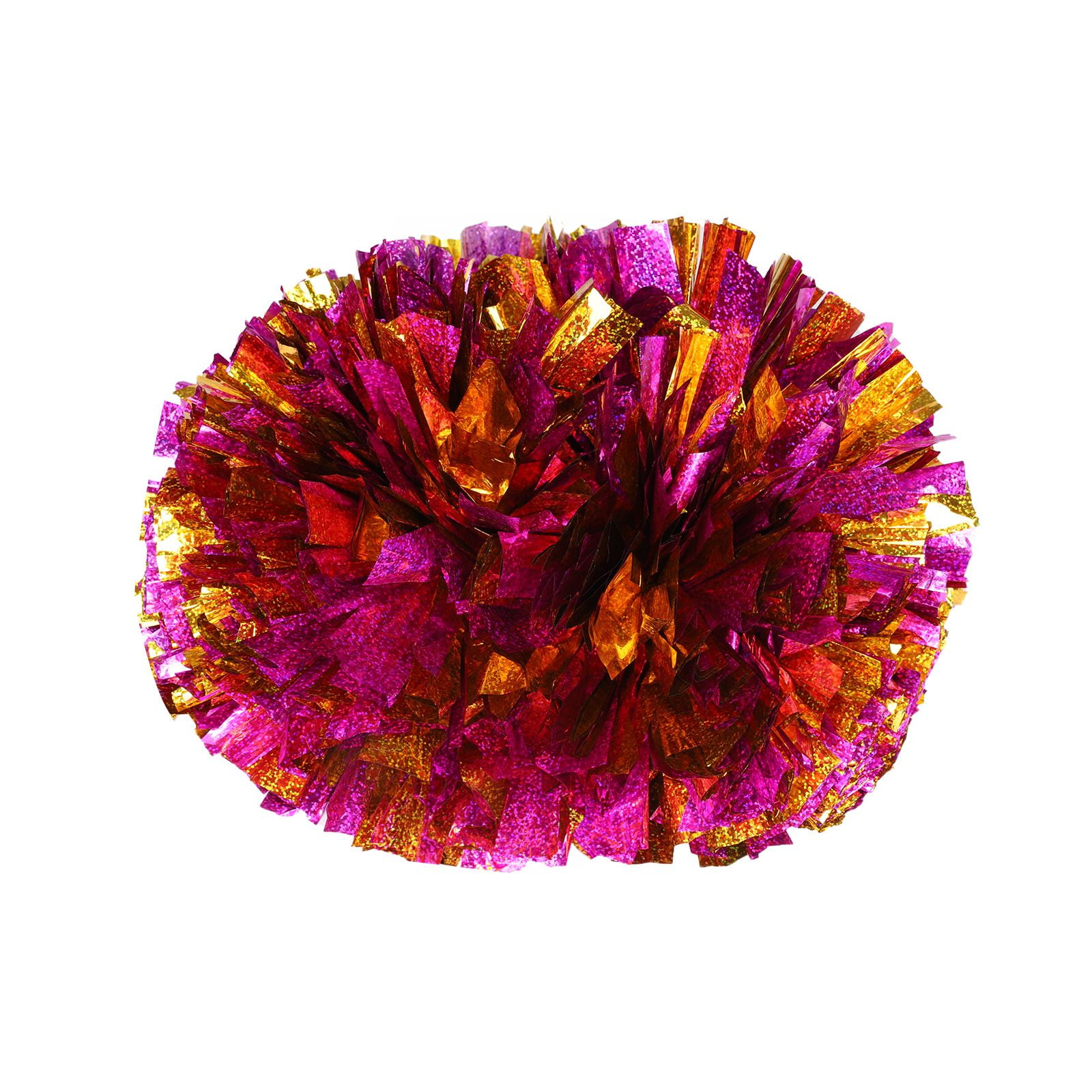 2PCS 12.20 Inches Metallic Cheerleading Pom Poms with Baton Handle for ...