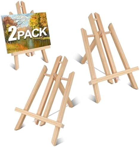 2PCS 12 Inch Wood Tabletop Easel -Easel Stand for Painting, Perfect for ...