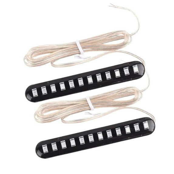 2PCS 12 LED Moto Signal Lights Sequential Water Flowing Mini Strips Car ...