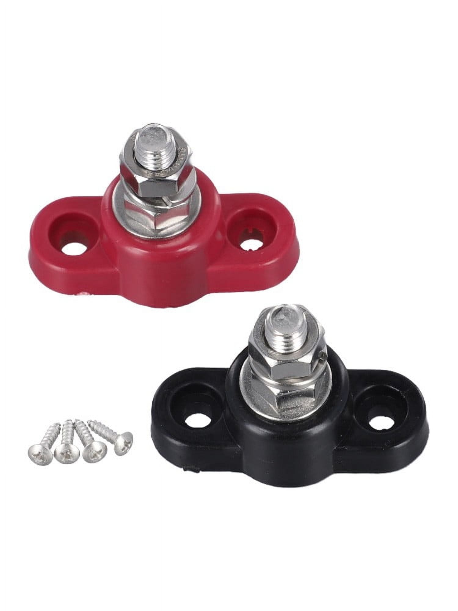 2PCS 12V 5/16" Single Stud Bus Bar Insulated Battery Post Positive ...