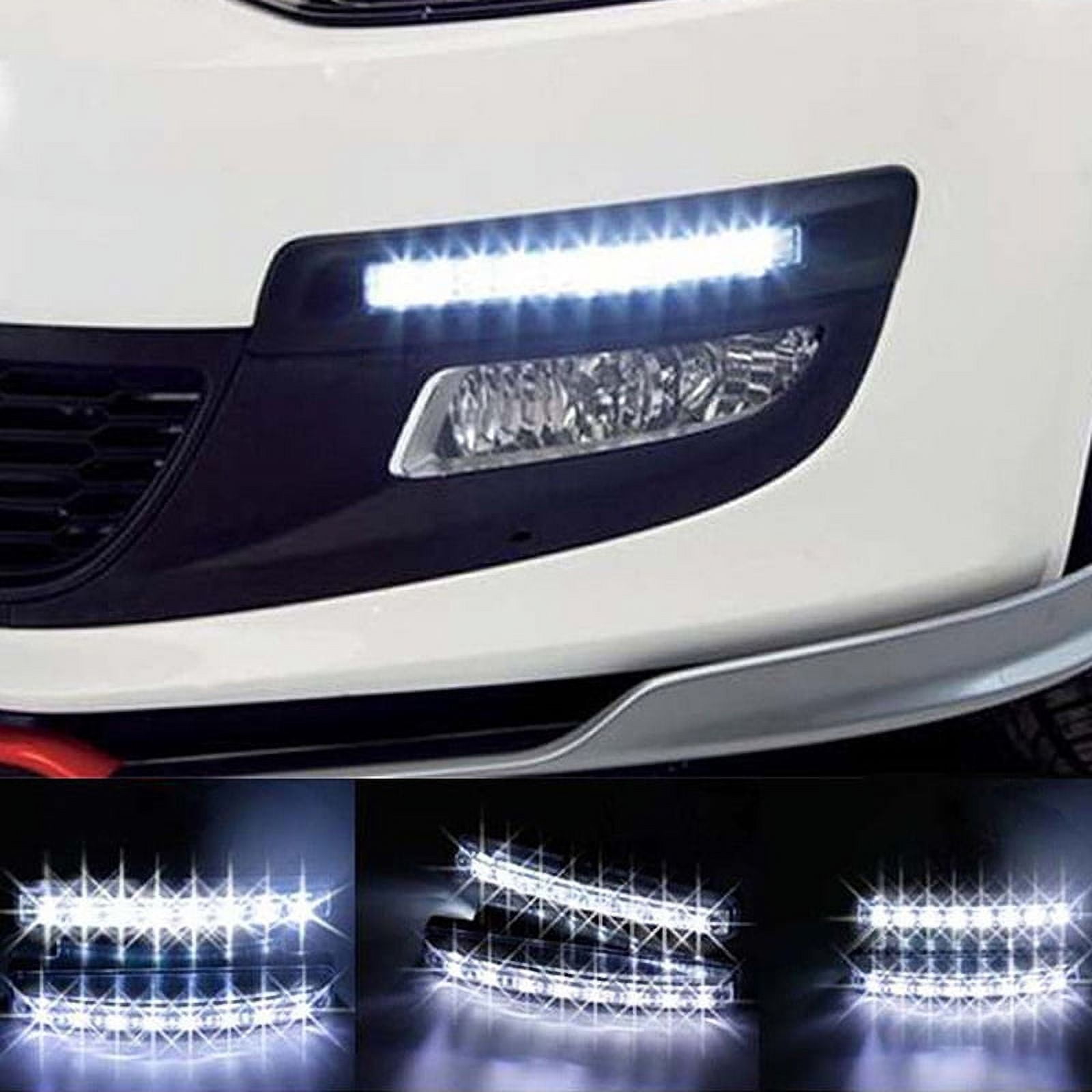2PCS 12V 6 LED Daytime Running Light DRL Car Fog Day Driving Lamp ...