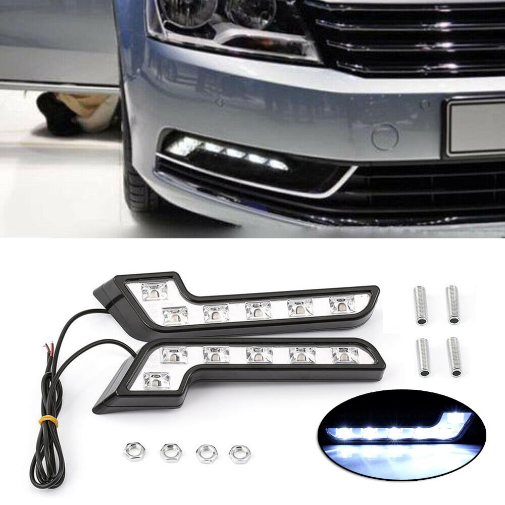 2PCS 12V L Shape Driving Lamp Daytime Running Fog Light Durable ...