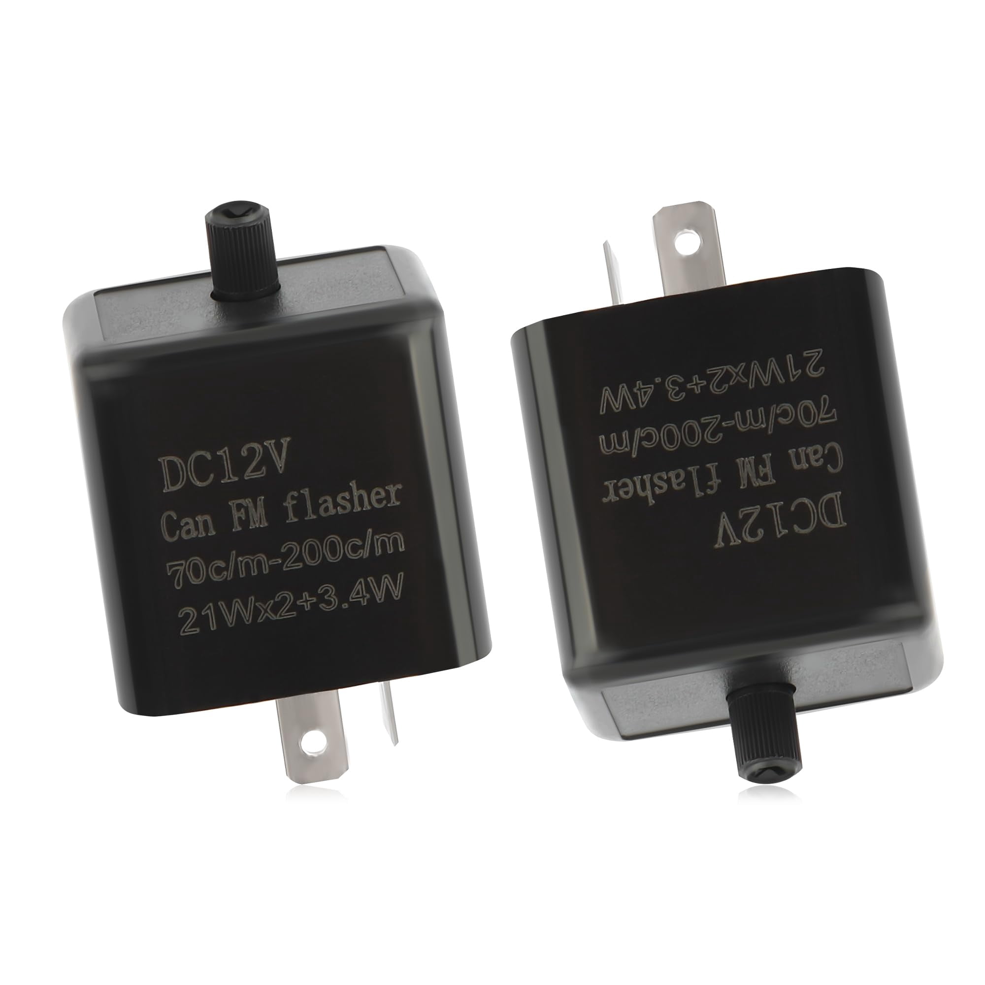 2PCS 12V LED Flasher AIF4 Relay 2 Pin,Adjustable Turn Signal Relay for ...