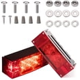 2PCS 12V LED Submersible Low Profile Rectangular Trailer Lights, Tail ...
