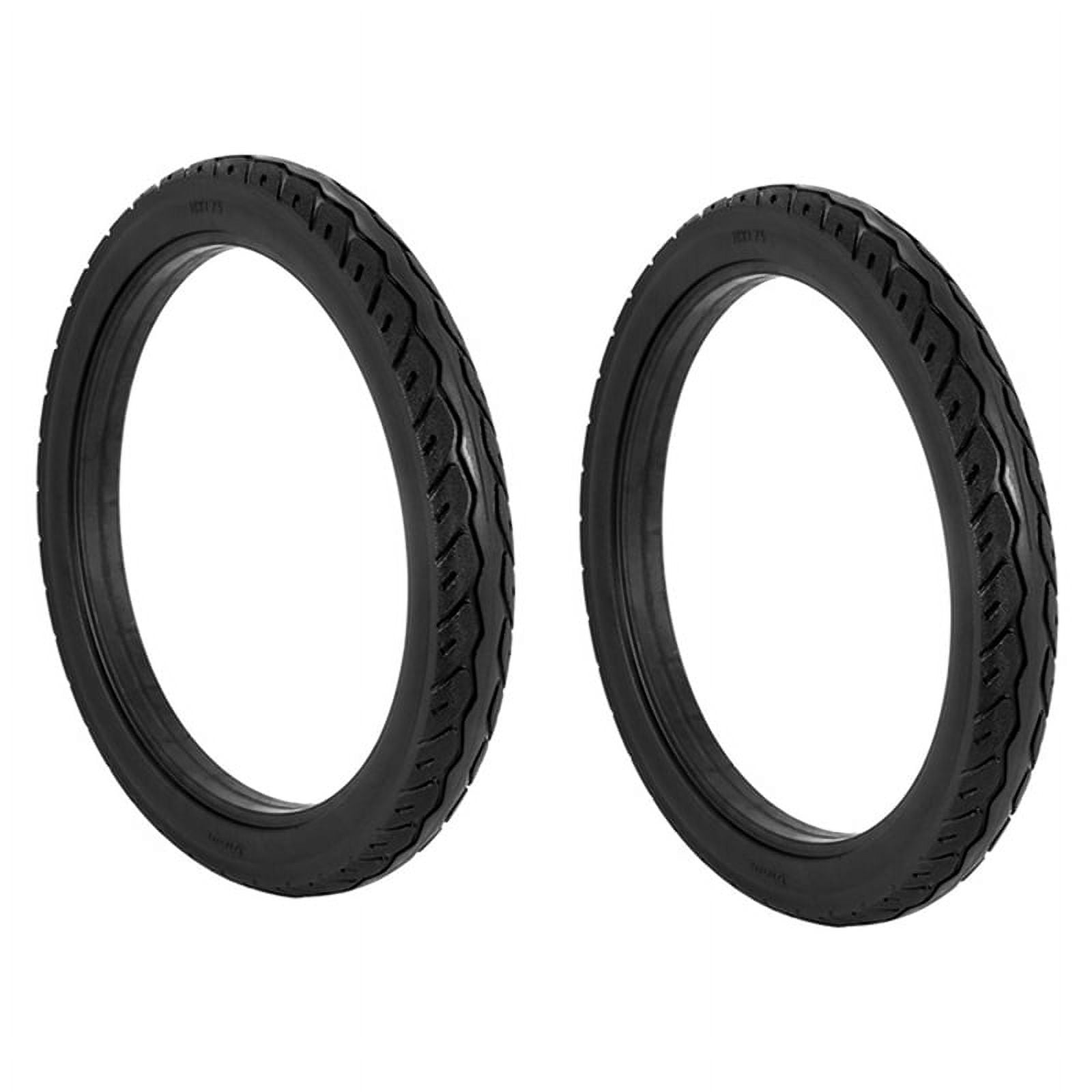 2PCS 16 Inch 16 x 1.75 Bicycle Solid Tires Bicycle Bike Tires Standby Rubber Non-Slip Tires ...