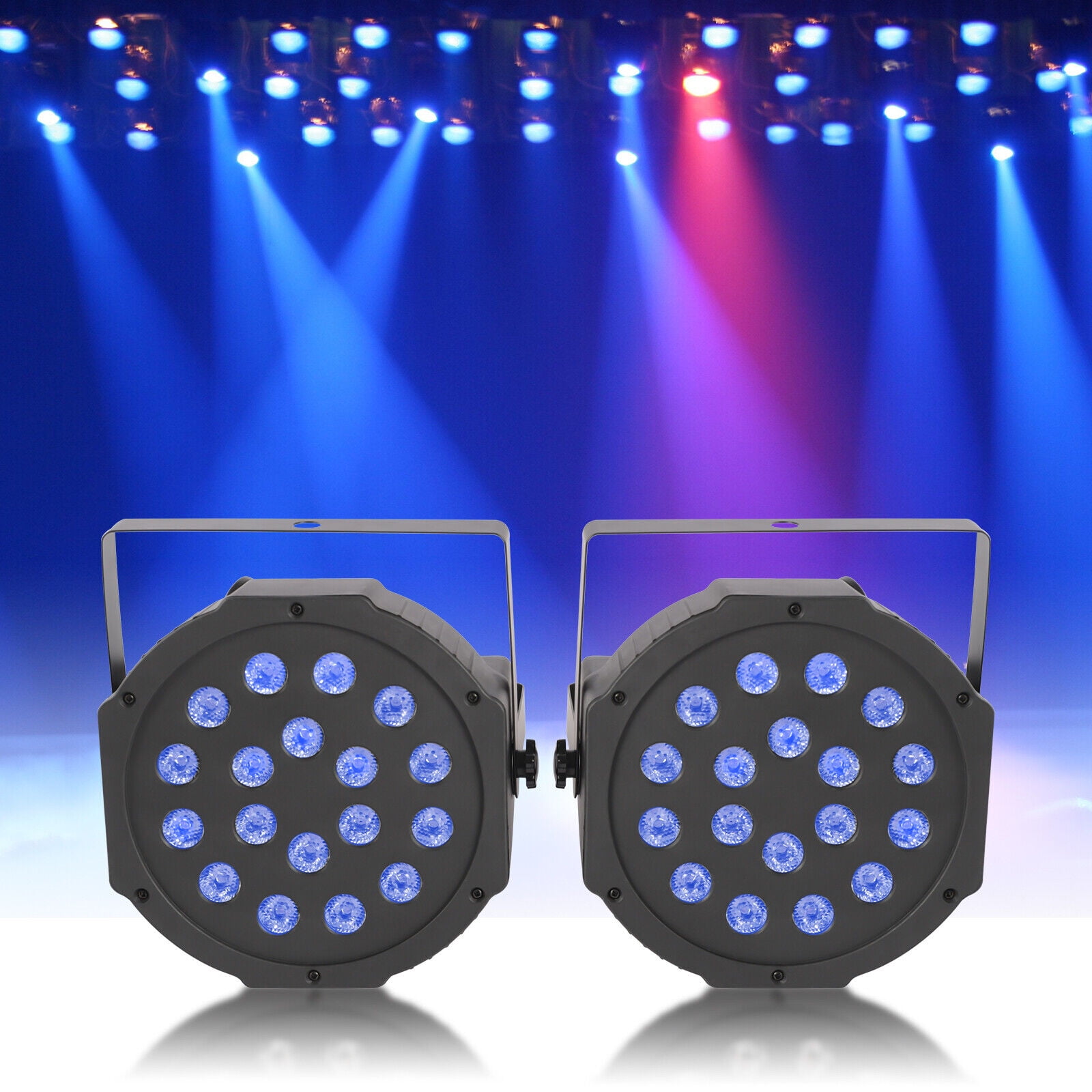 2PCS 18W LED RGB Stage Lighting Effect Light Beam DMX Rotatable Lamp ...