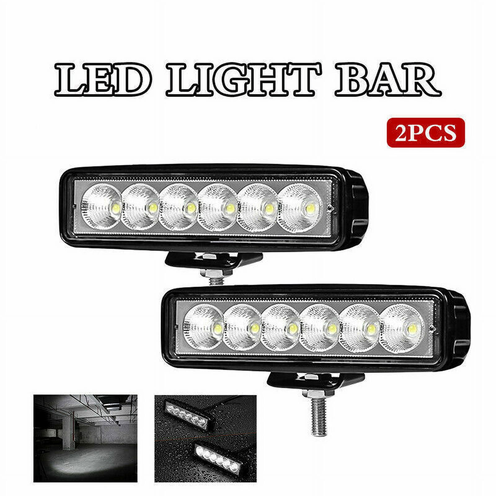 2PCS 18w 6 LED Car Work Light DRL Spotlight High Bright Waterproof Auto ...