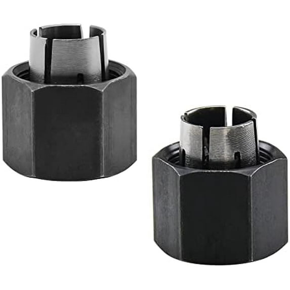 2PCS 19691 1/4" and 19693 1/2" Router Collet fits for Dewalt 326286-04 ...