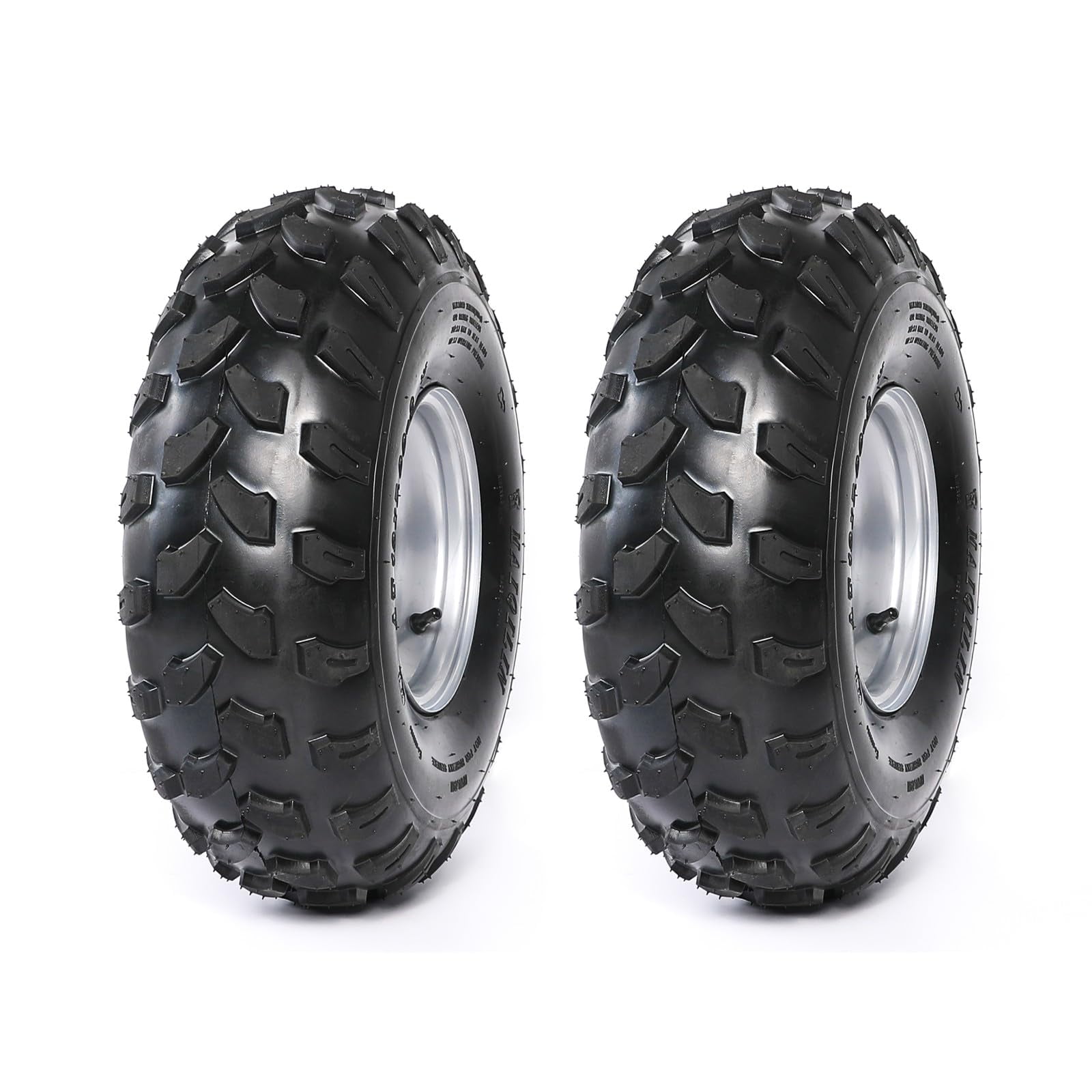 2PCS 19x7.00-8 Wheel Tire Rim with 4 Stud Pattern 110mm Bolt Distance ...