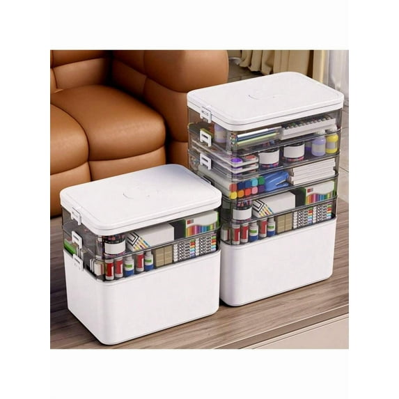 2PCS/1PC Locking Medication Storage Box - Secure Empty Home Emergency ...