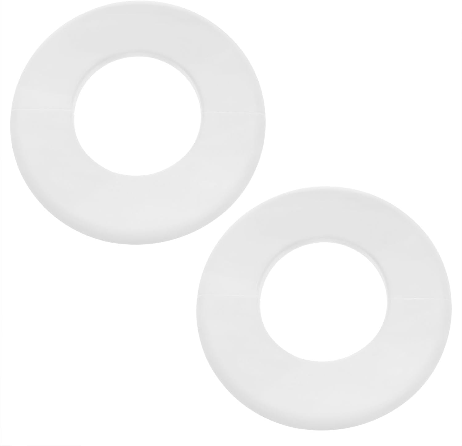 2PCS 2.52inch White Pipe Cover Plates Round Escutcheon Plate Shower ...