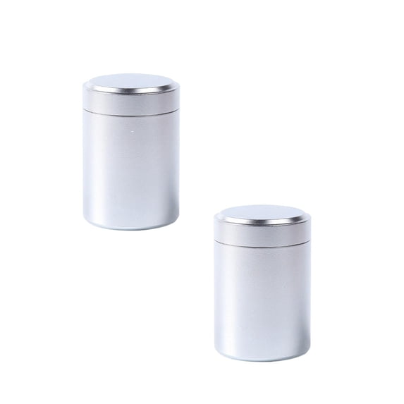 2PCS 2.7 OZ Small Aluminium Alloy Box with Airtight Lids Canister for ...