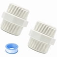 2PCS 2" PVC Pipe Fitting Hex Nipple G2 Male X G2 Male Coupling Adaptor ...