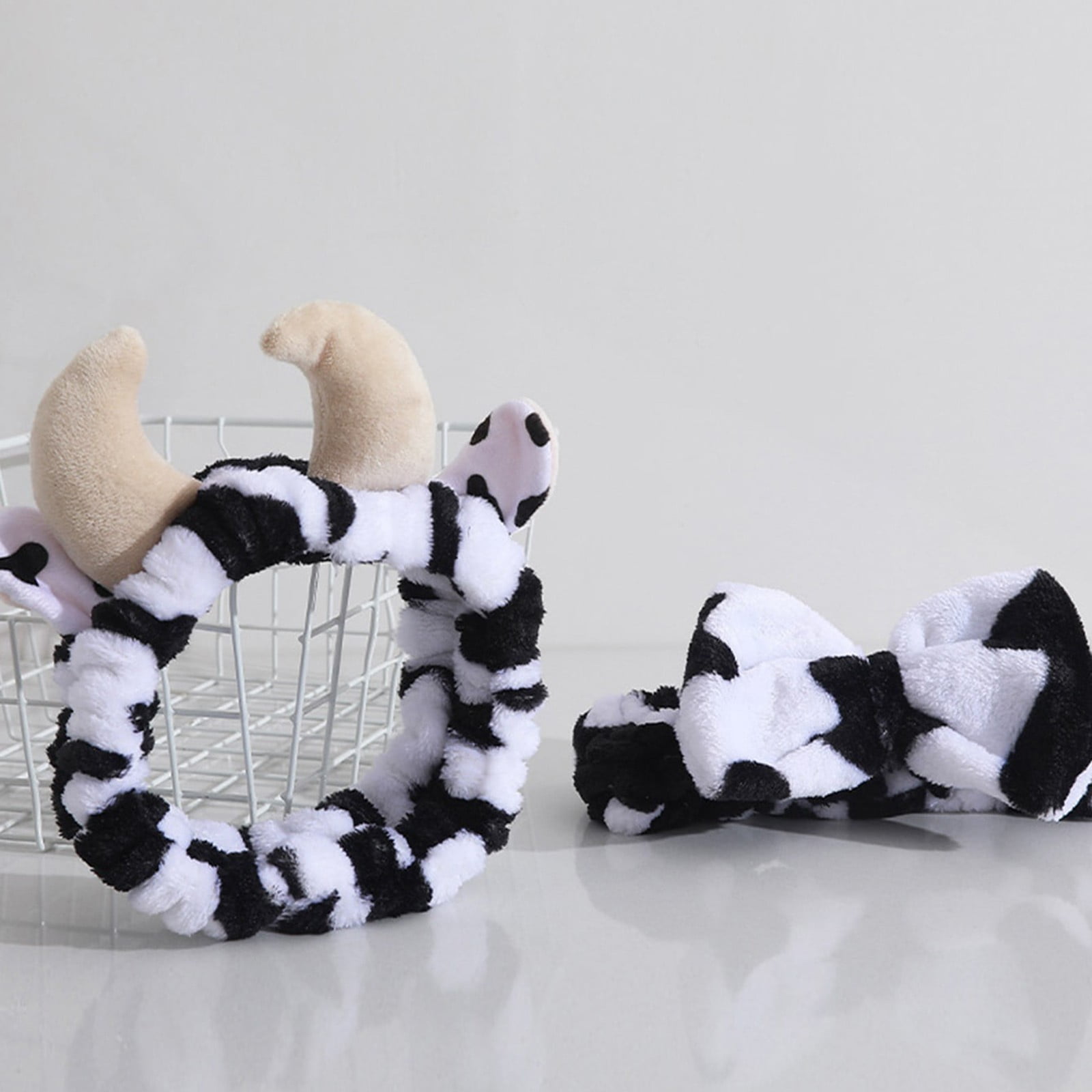 2PCS 2 Pieces Makeup Spa Headband Animal for Washing Face Coral Fleece ...