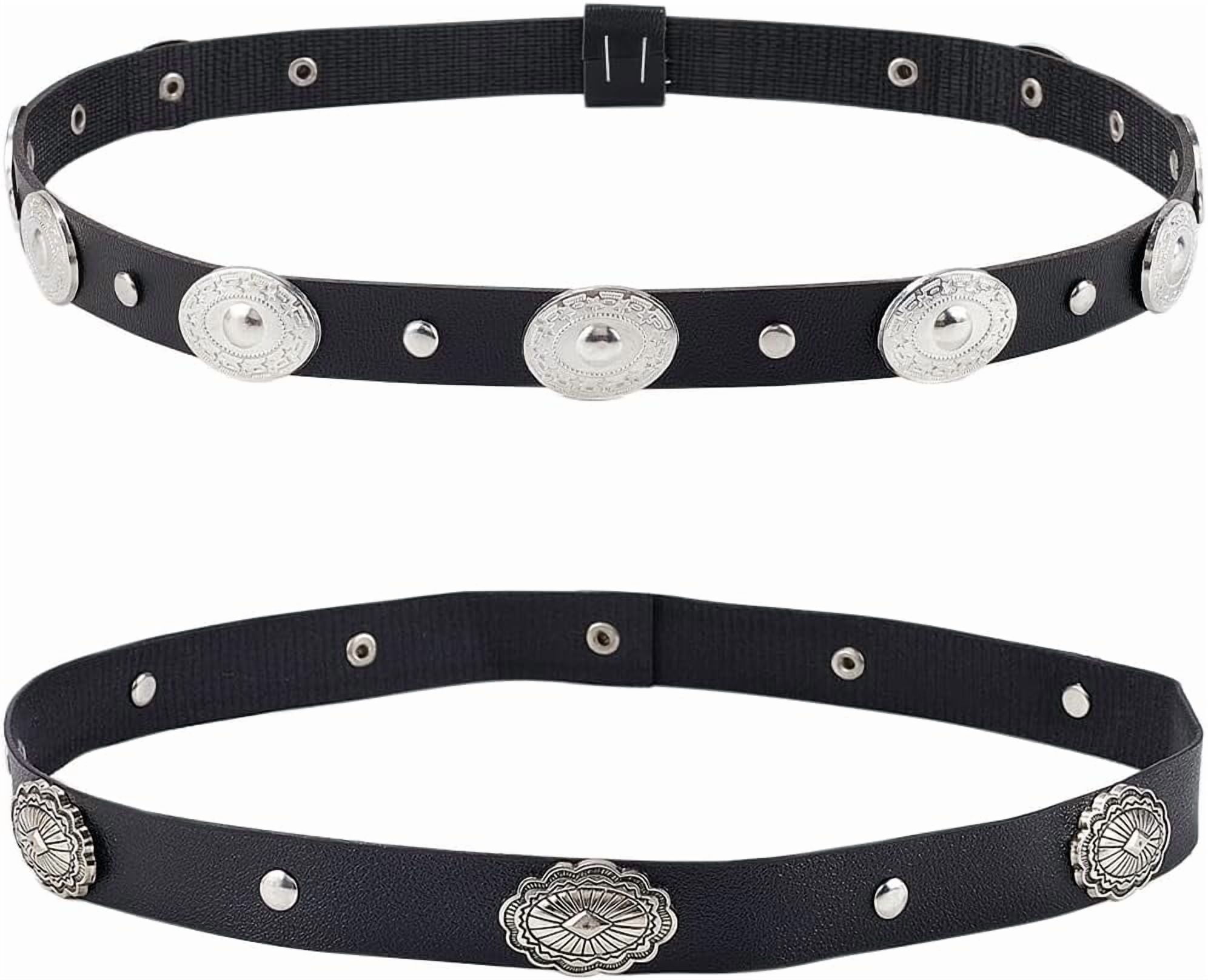 2PCS 2 Styles Leather Hat Band PU Western Laced Belt Black Replacement ...