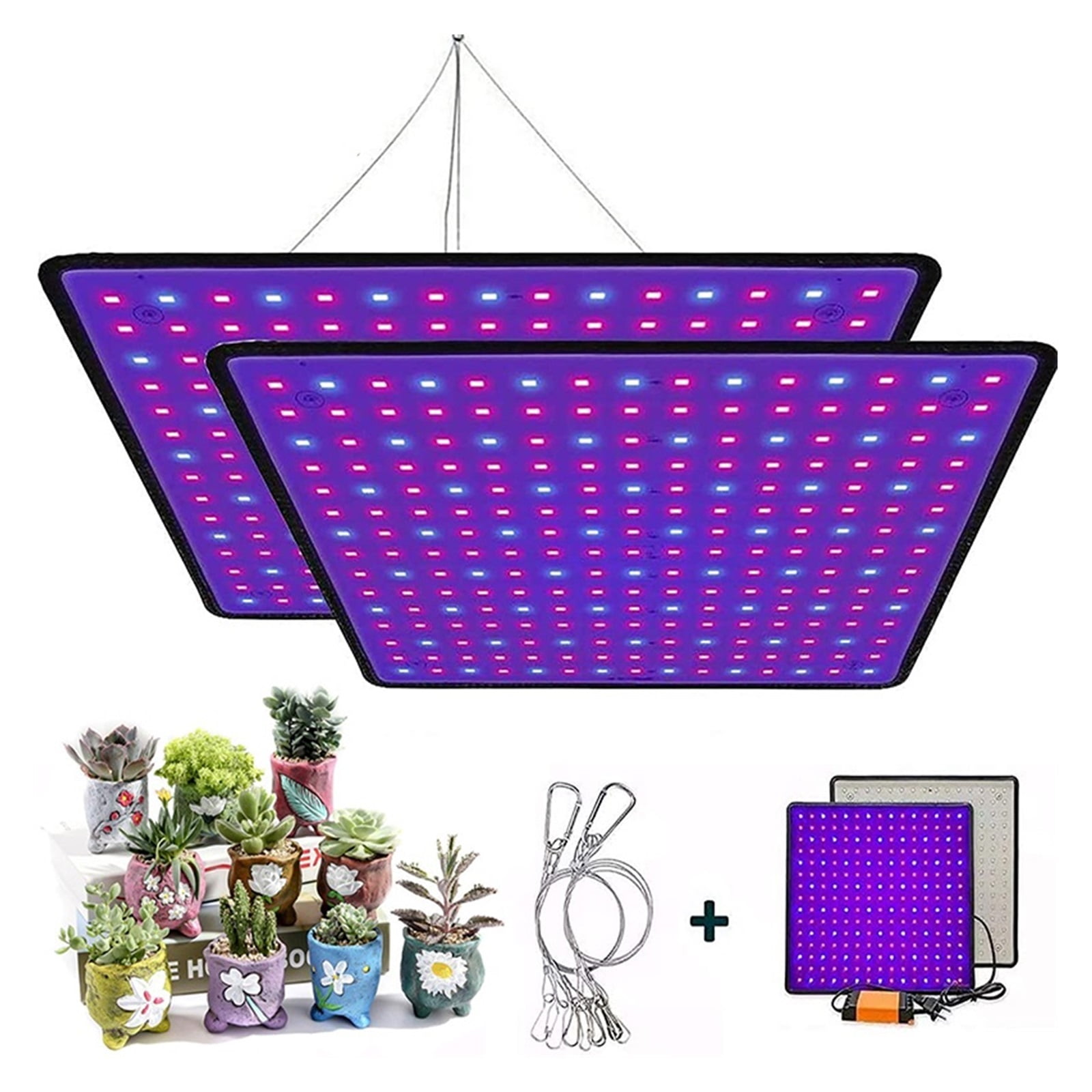 2PCS 2000W LED Grow Light Full Spectrum Phyto Lamp Indoor Phytolamp for ...