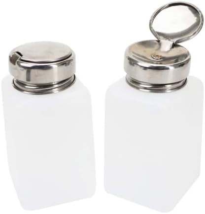 2PCS 200ml No-Touch Push-Down Dispensers: Stainless Steel Lid, Anti ...