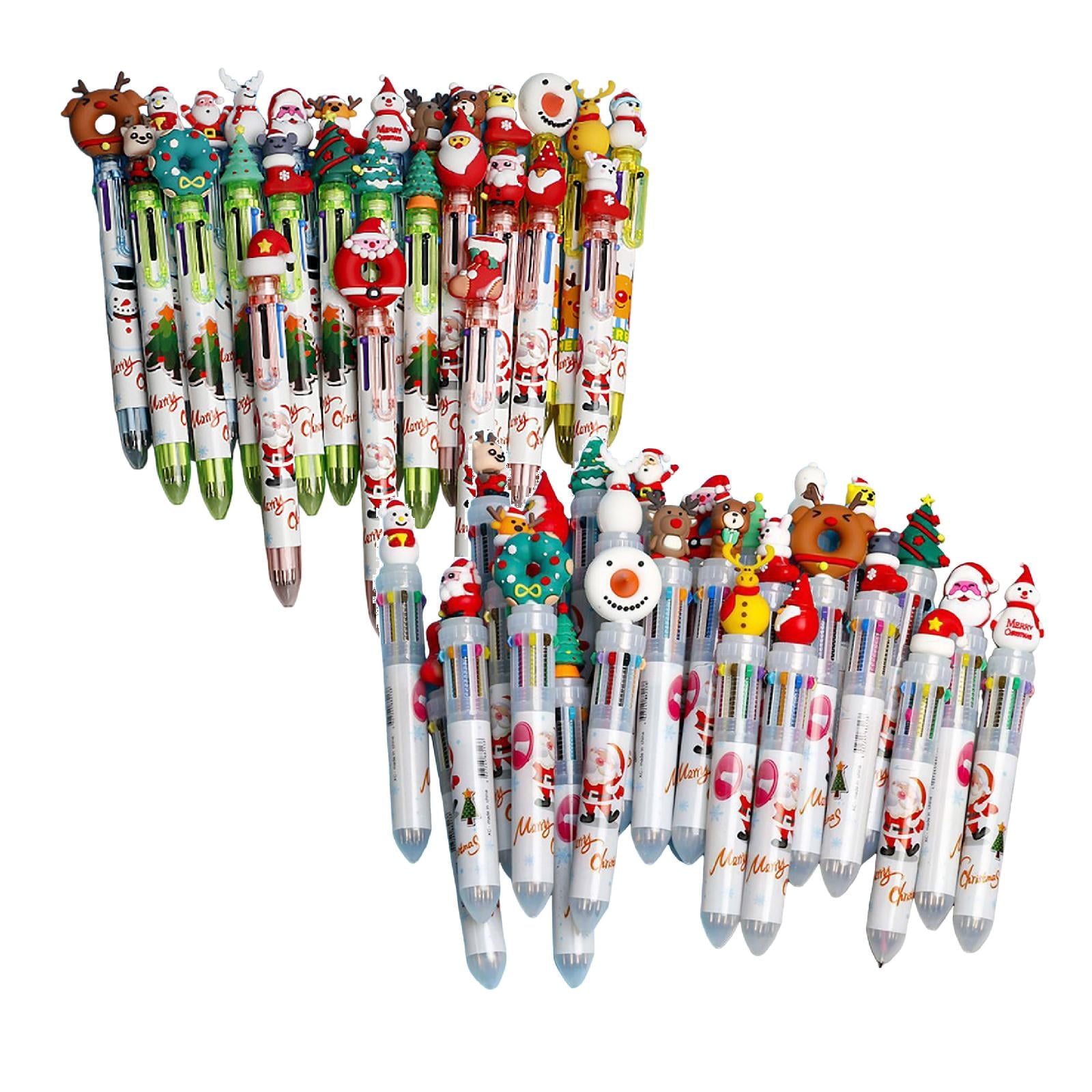 2PCS 2025 Christmas Decorations Christmas Multicolor Ballpoint Pen 4 In ...