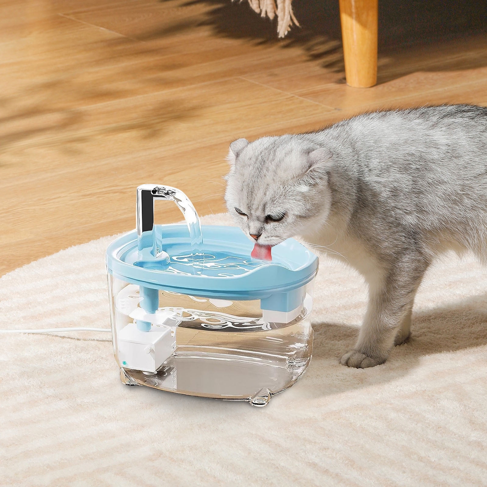 2PCS 2025 New Triple-Filter Pet Water Fountain, 50.72Oz/1.5L Automatic ...