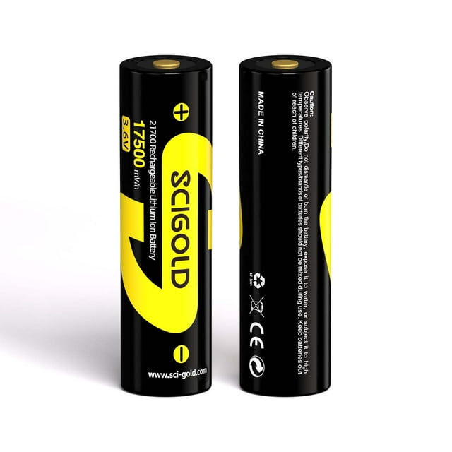 Rechargeable 21700 Li-ion Batteries for Warehouse Devices (2PCS ...