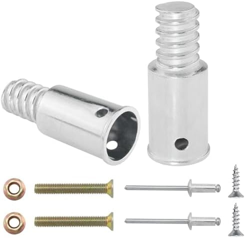 2PCS 22mm/0.87inch Threaded Tips Replacement Metal Threaded Handle Tips ...