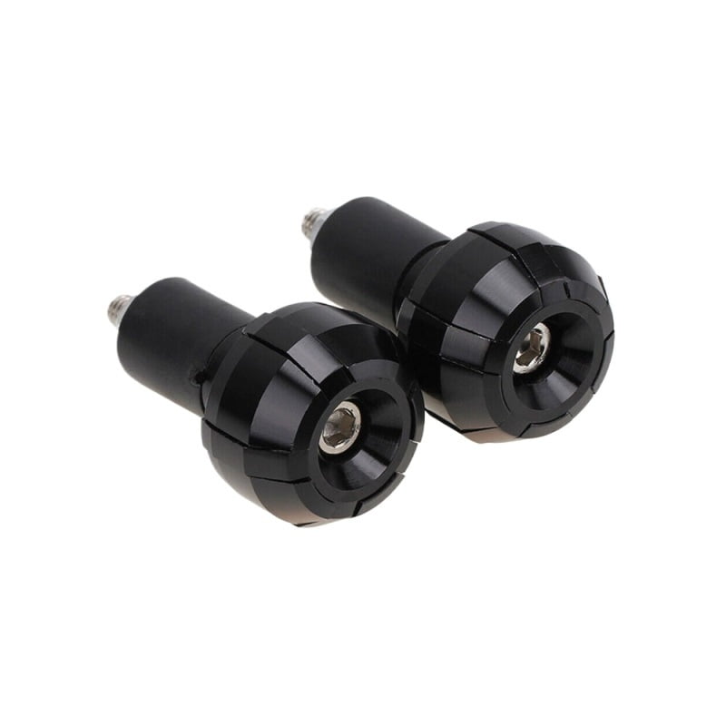 2PCS 22mm Motorcycle Handlebar Grips Bar End Slider Cap Plug Universal ...