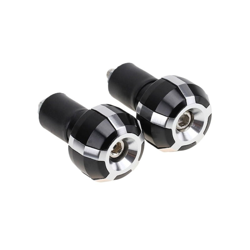 2PCS 22mm Motorcycle Handlebar Grips Bar End Slider Cap Plug Universal ...