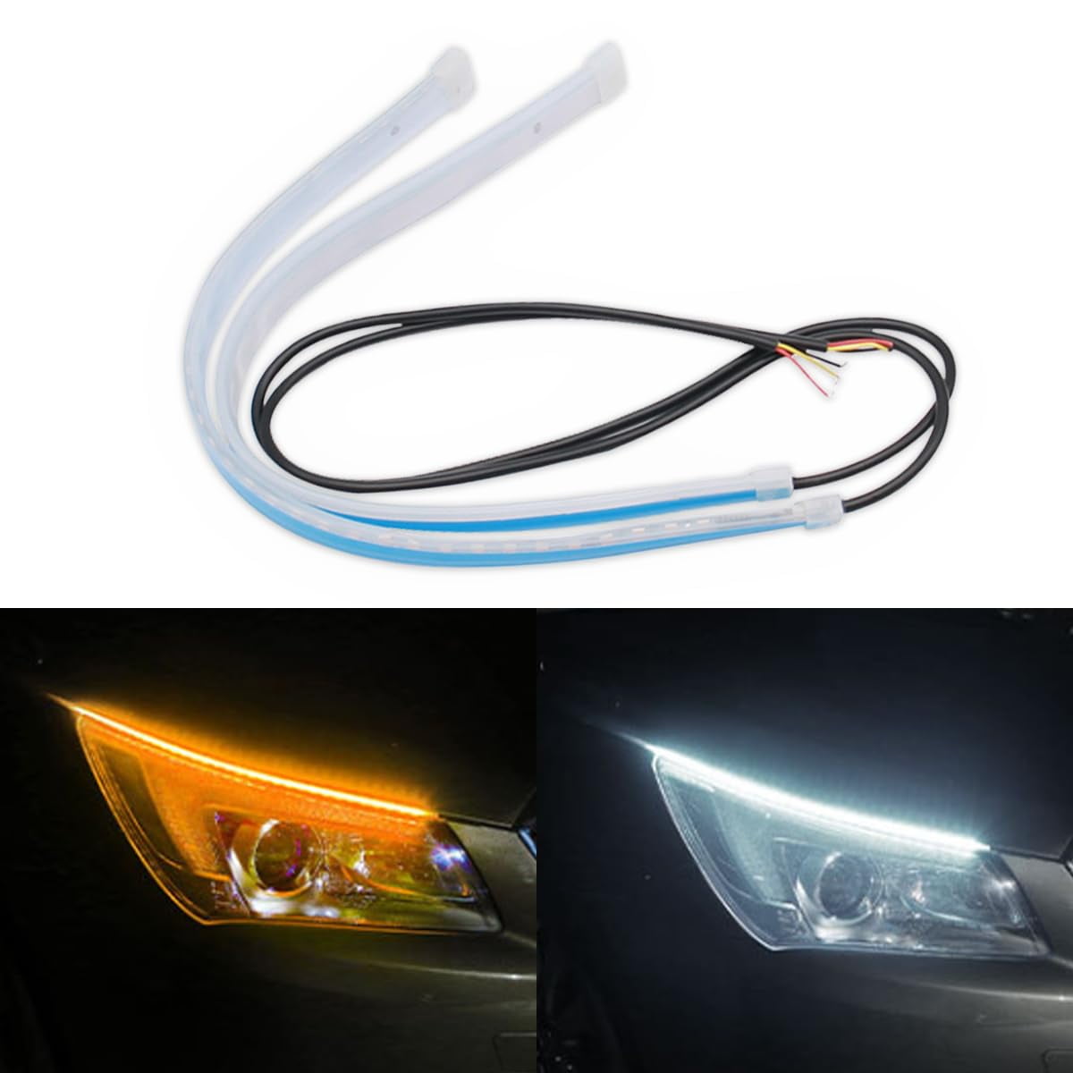 2PCS 24 Inch LED Strip BSL1 Lights, Waterproof Daytime Running Light ...