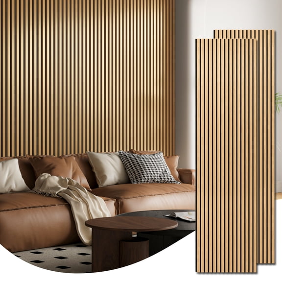 Artika Sonolok Sound-Absorbing Slatted Panel Kit, Walnut, 15.5 Sq Ft (4 ...