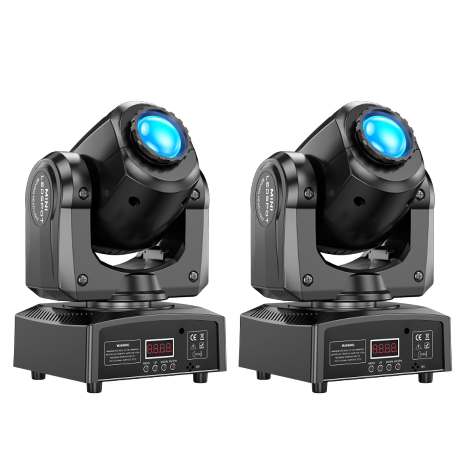 2Pack 120W Moving Head Spotlights – 8 Gobos, 8 Colors, 11CH DMX512 ...