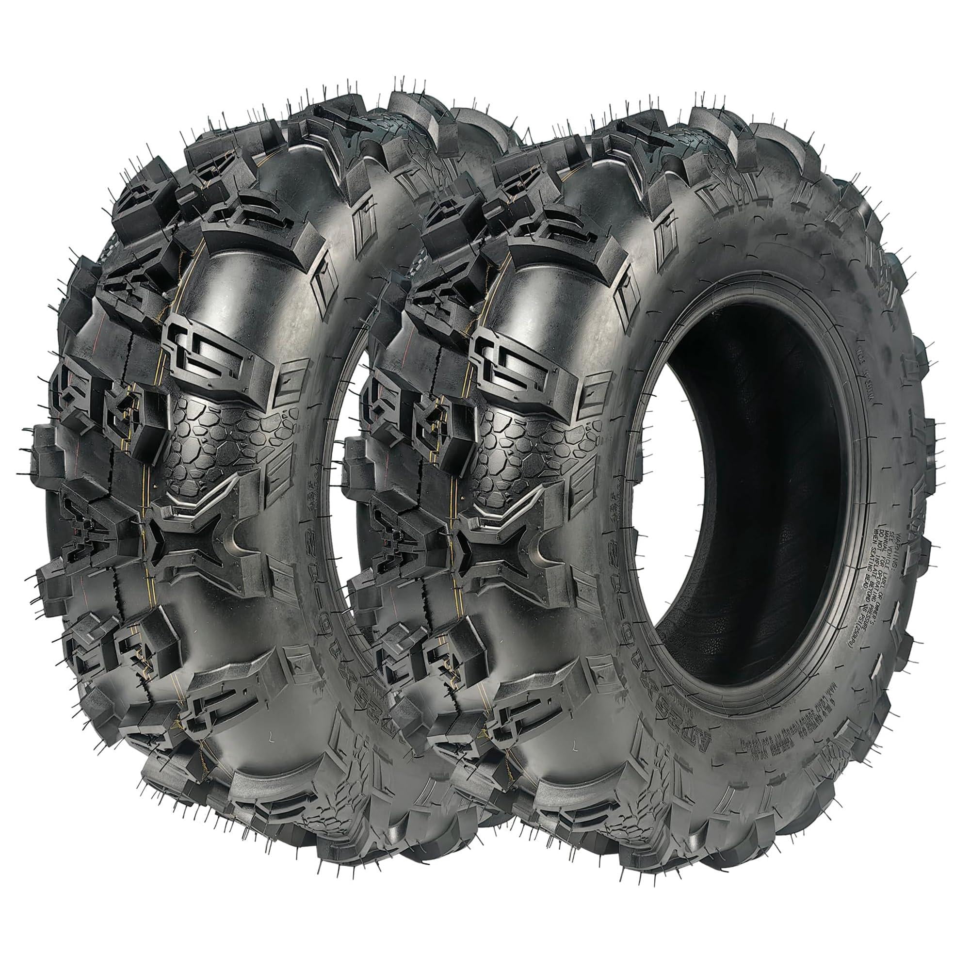 2PCS 25x10-12 4PR Tubeless All Terrain ATV UTV Tires - Walmart.com
