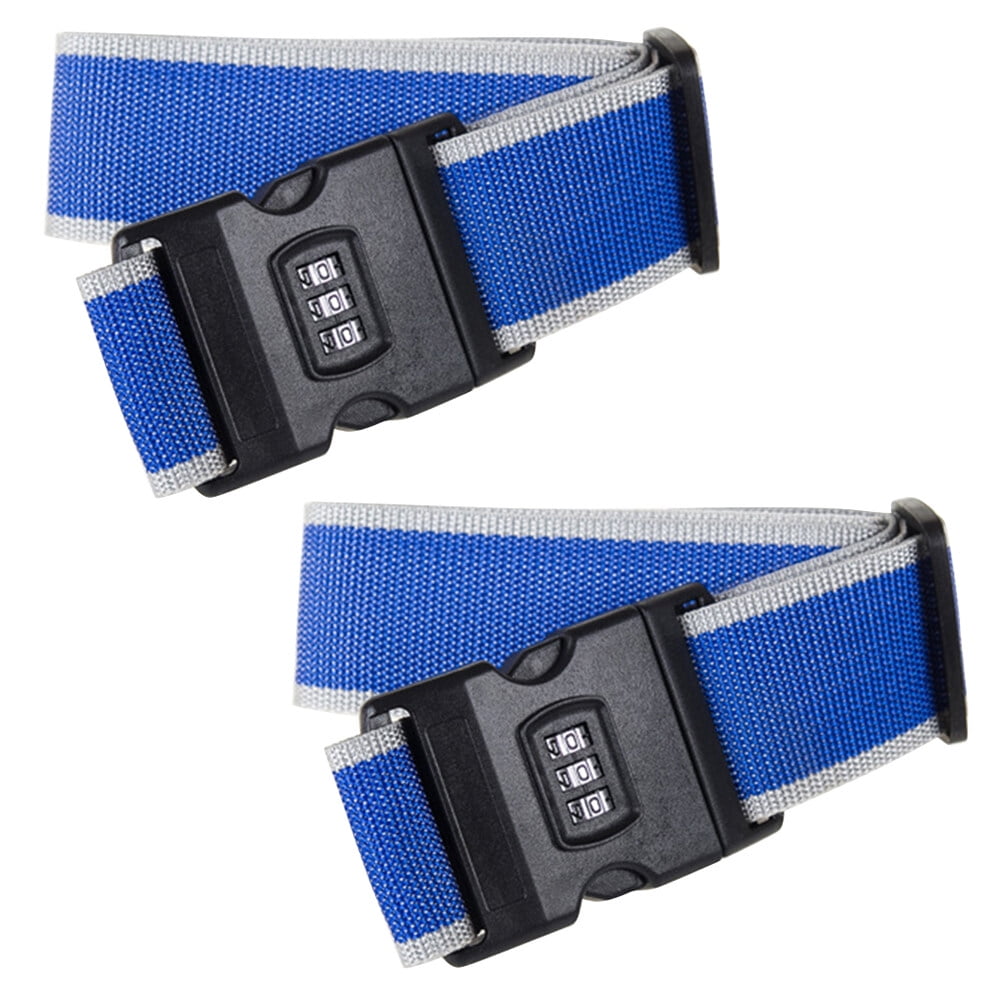 2PCS 2M Adjustable Luggage Straps Safety Suitcase Belts Travel Bag ...