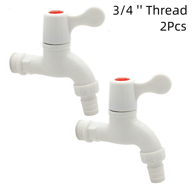 2PCS 3/4" Plastic Water Faucet Water Tap Basin Sink Cold Water Faucet ...