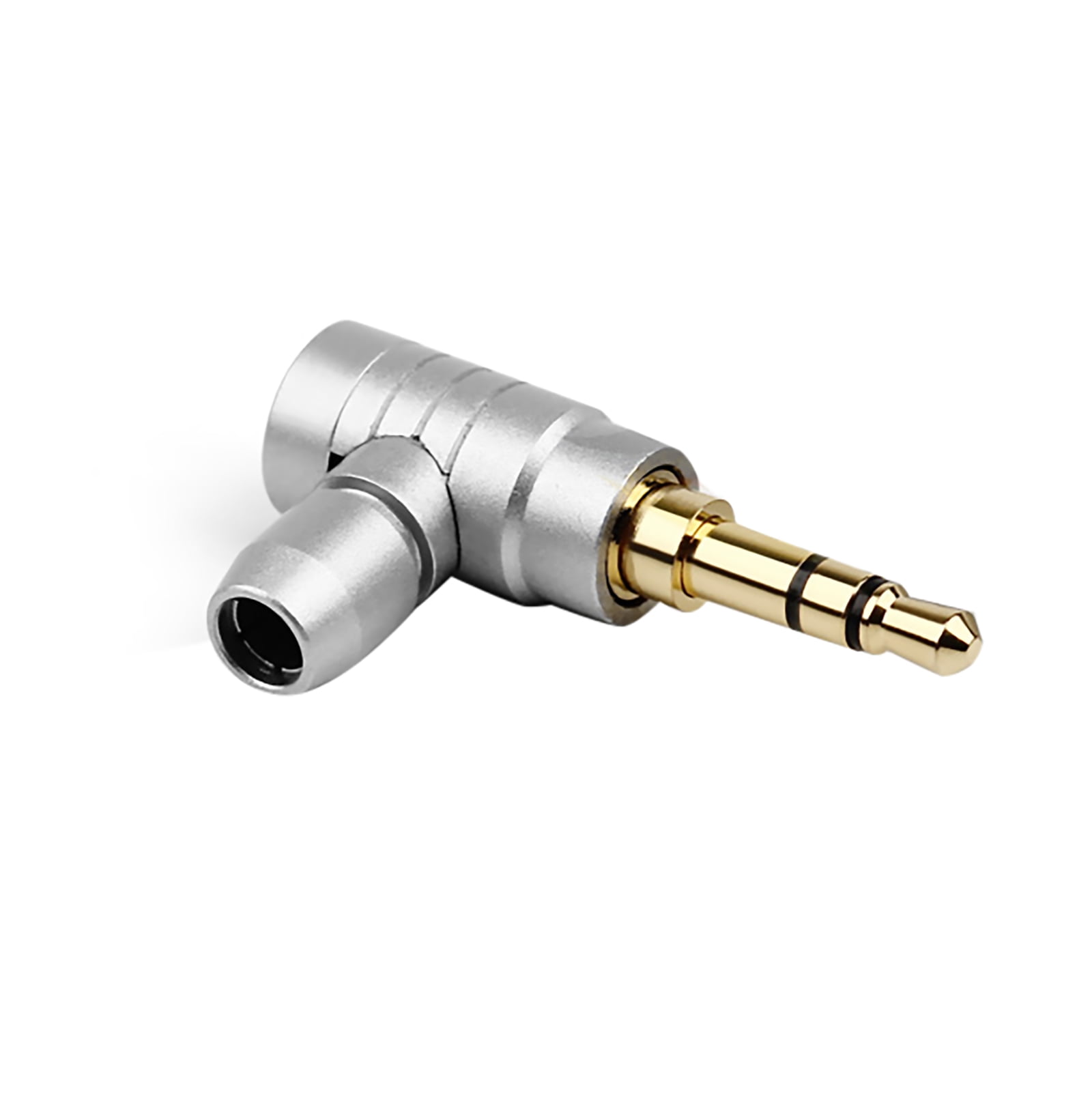 2PCS 3.5mm Male to Female Audio Adapter 90 Degree Gold-Plated Headphone ...