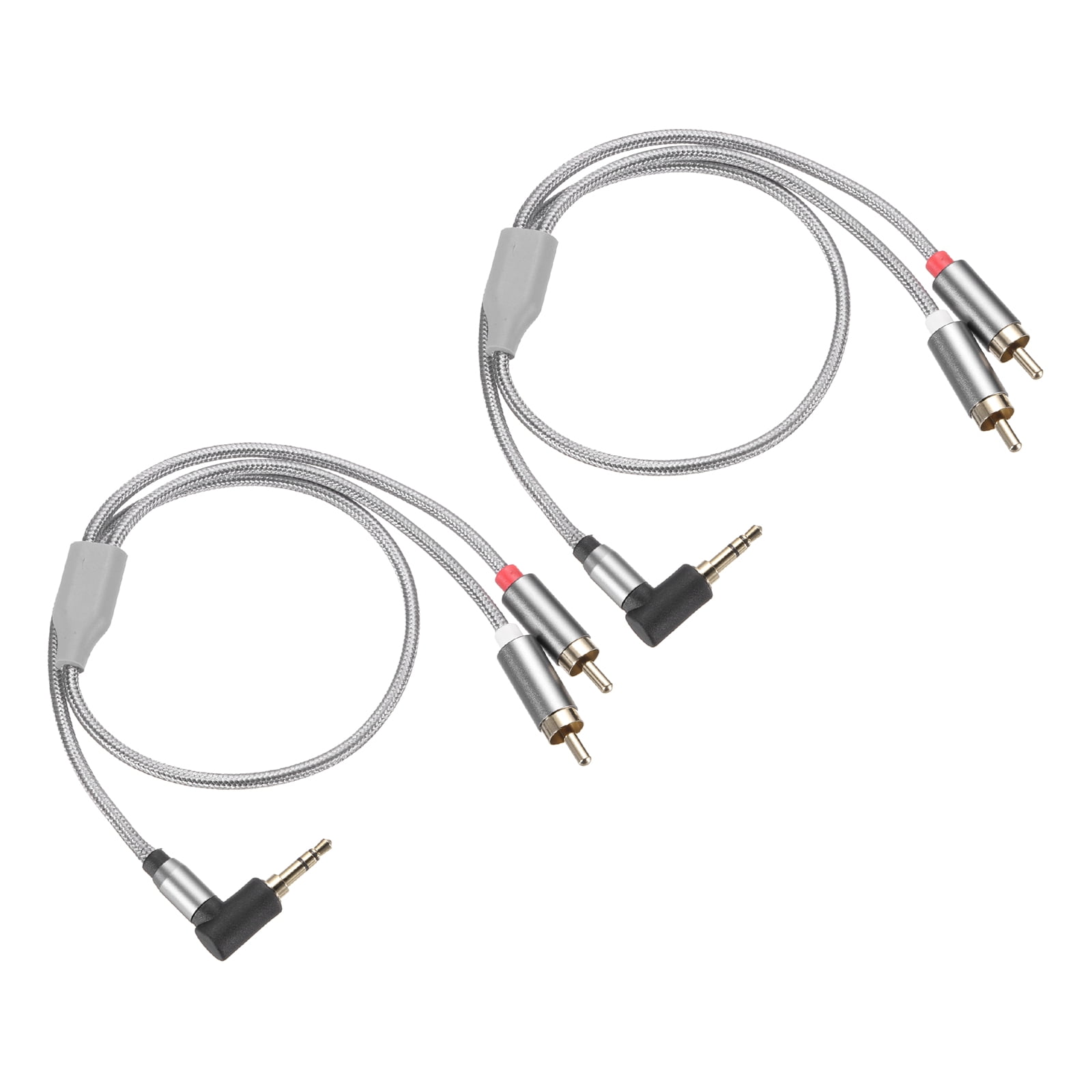 2PCS 3.5mm to RCA Cable, 1.6ft 3.5mm Male to 2 RCA Male Aux Audio ...