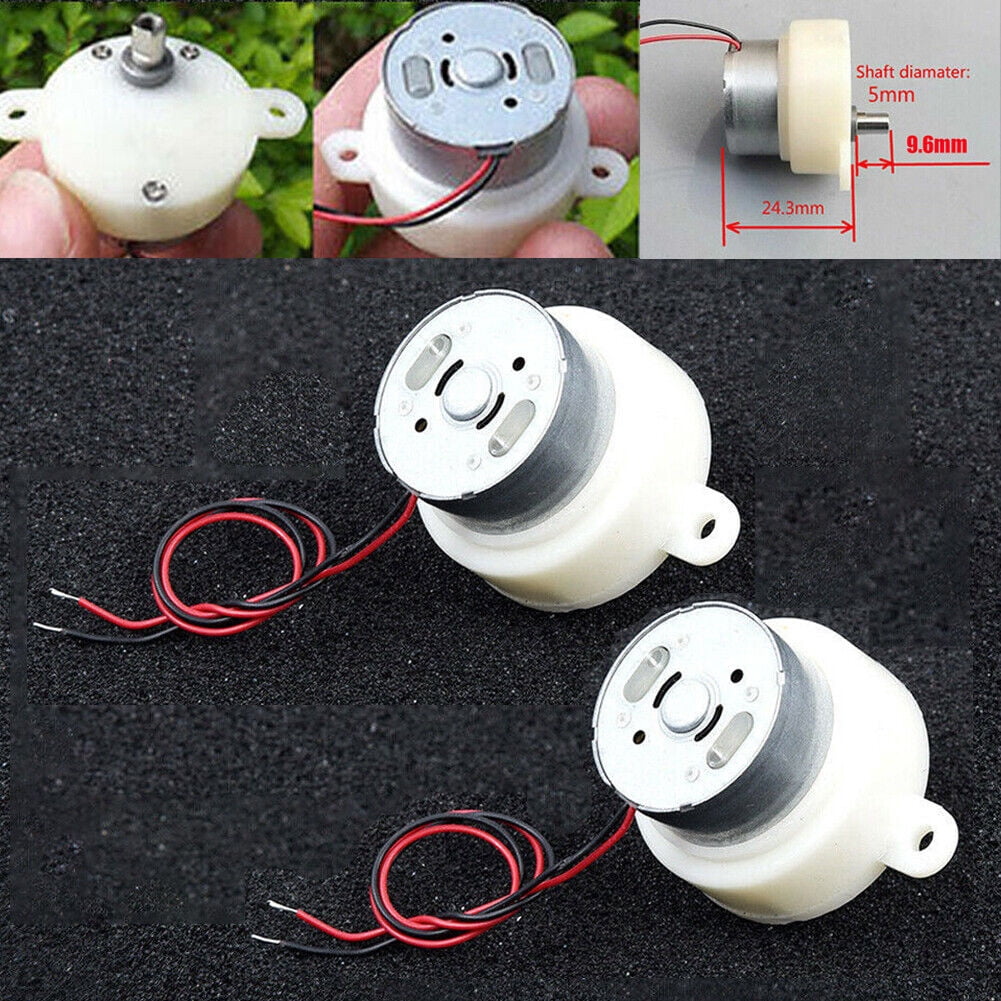 2PCS 3-9V Small DC Gearmotor Micro Low Slow Speed Gear Motor Metal ...