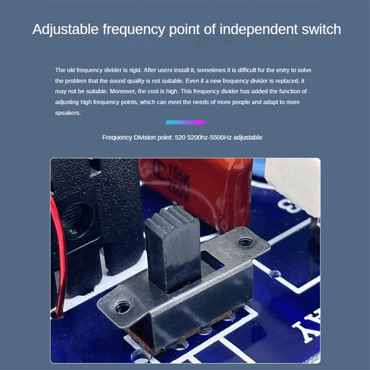 2PCS 3-Way 250W 850/5200Hz Frequency Divider DIY Speaker Filter Circuit Treble Medium Bass Hifi ...