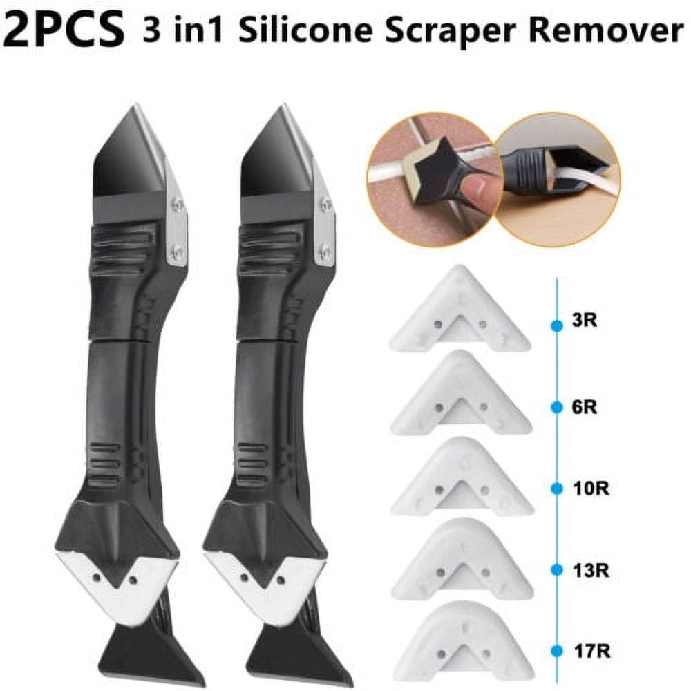 2PCS 3 in 1 Silicone Sealant Remover Tool Set Scraper Caulking Grouting Sealant - Walmart.com