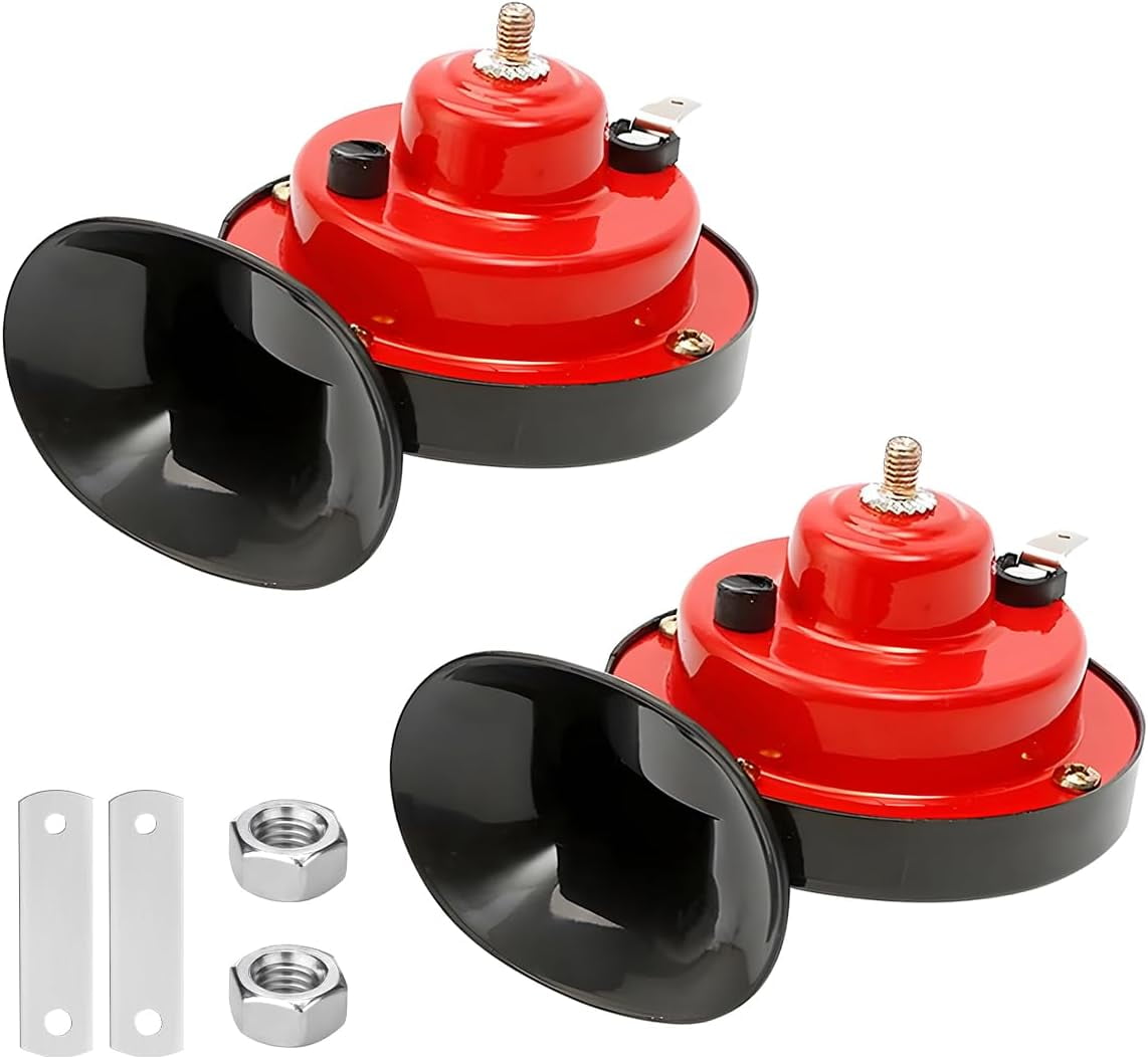 2PCS 300DB Super Loud Train Horns, 12V Waterproof Double Auto Snail Air ...
