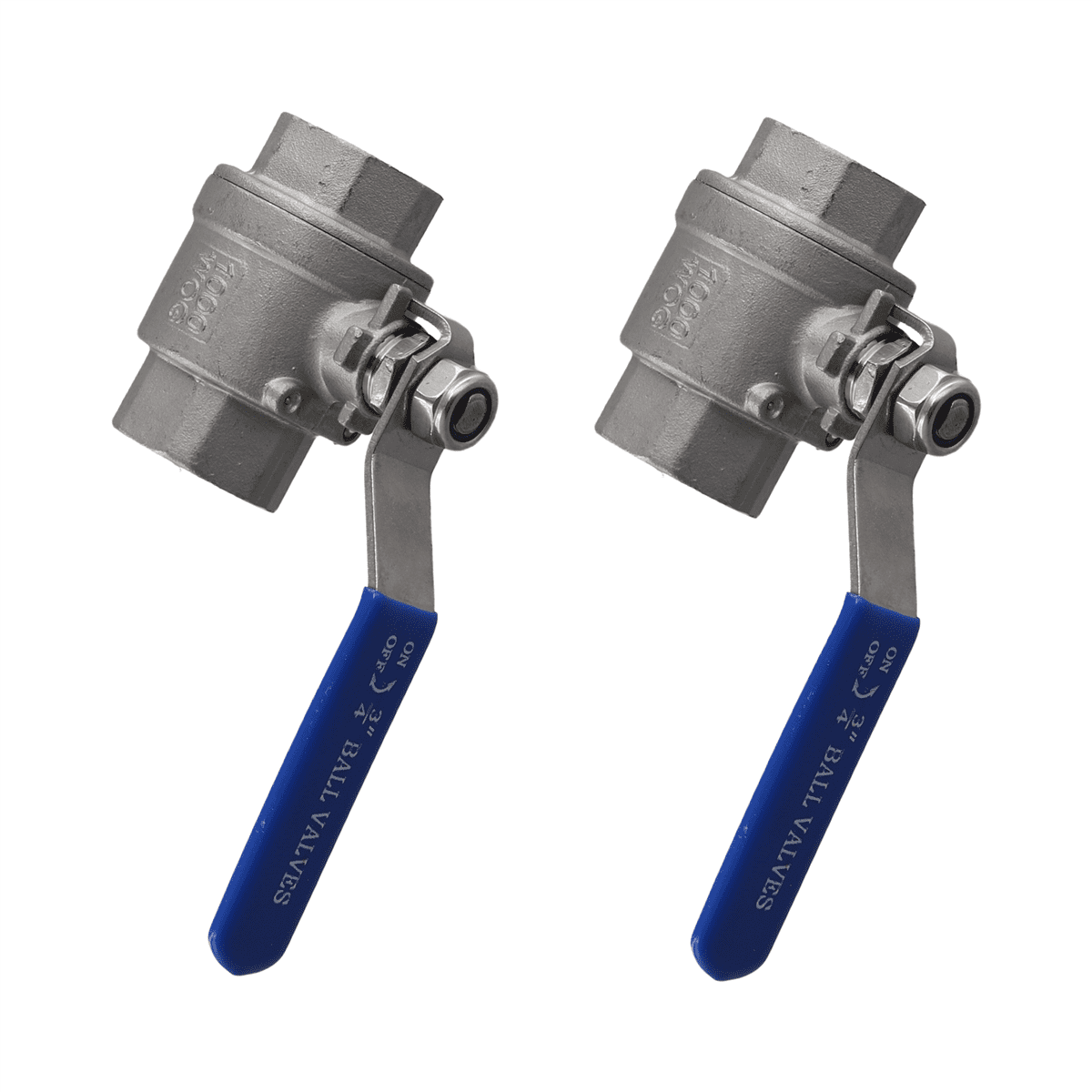 2PCS 304 Stainless Steel BallValve 2P Full Port Valve Female Valve ...